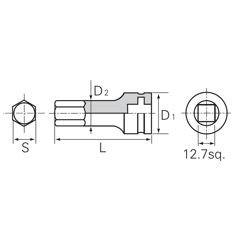 KTC 12．7sq．インパクトレンチ用ヘキサゴンレンチ BTP4-22AP 京都機械工具 | 工具の通販 FINE PIECE デリバリー｜自動車の整備機器・用品・システムがネットでお得に ...